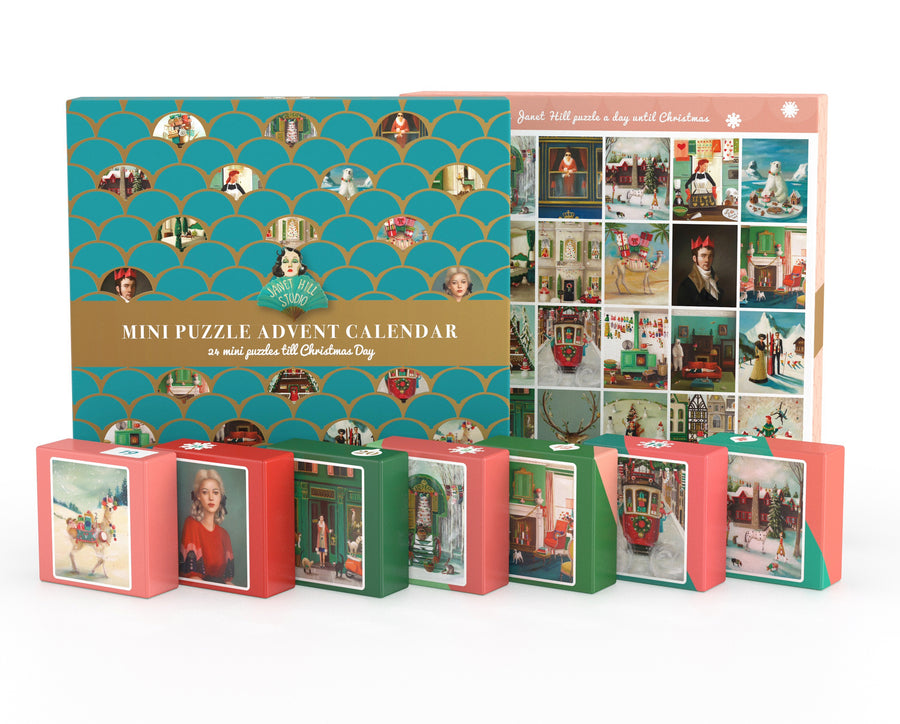 Janet Hill Advent Calendar - Set of 24 Mini Puzzles – New York Puzzle ...