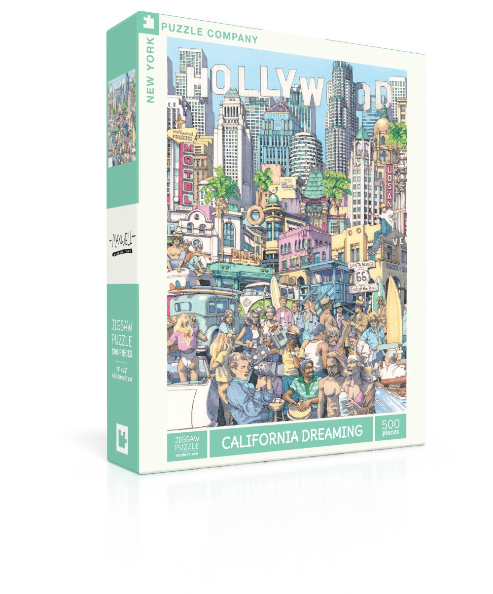 California Dreaming - 500 Piece Max Tilse Jigsaw Puzzle – New York Puzzle Company